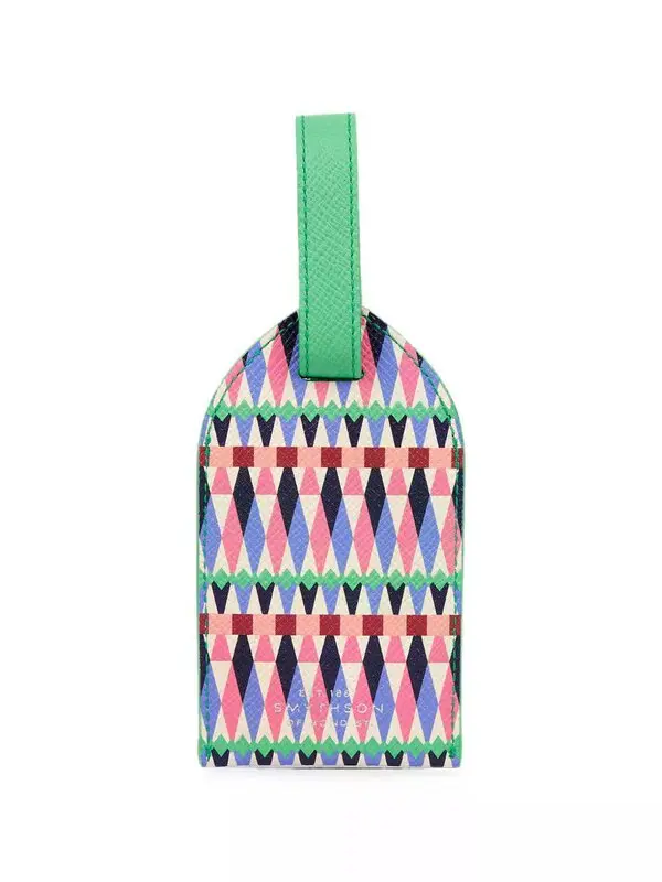 Smythson Harlequin Luggage Tag