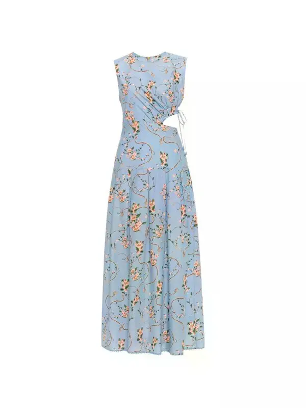 Agua Bendita Otoño Navegante Midi Dress - Blue