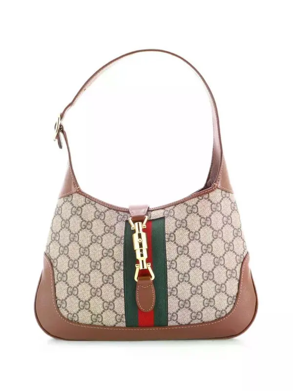 Gucci Jackie 1961 Gg Coated Canvas Small Hobo Bag - Brown