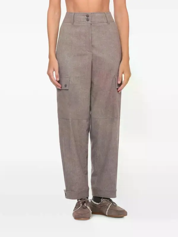 Peserico Button-up Straight-leg Trousers - Neutrals