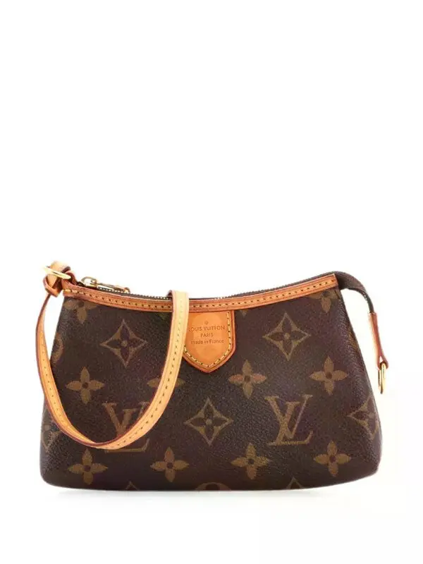 LOUIS VUITTON Delightful Pochette Monogram Canvas Mini Clutch Bag - Brown