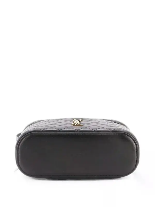 Saint Laurent Gaby Zip Around Vanity Bag Quilted Leather Mini Satchel