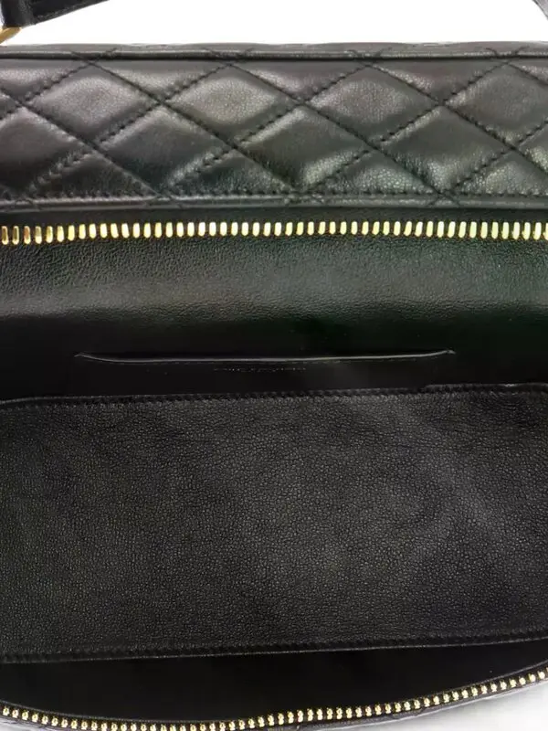 Saint Laurent Gaby Zip Around Vanity Bag Quilted Leather Mini Satchel
