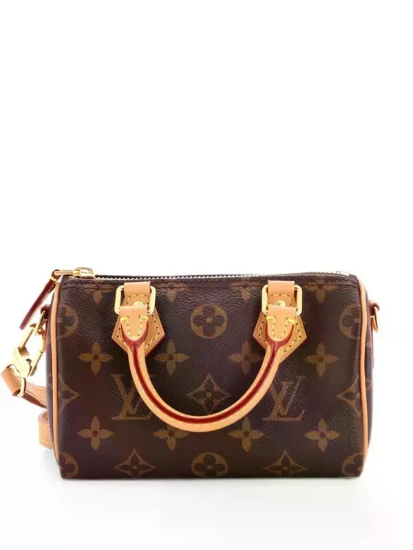 LOUIS VUITTON Speedy Bandouliere Nm Bag Monogram Canvas Nano Crossbody Bag - Brown