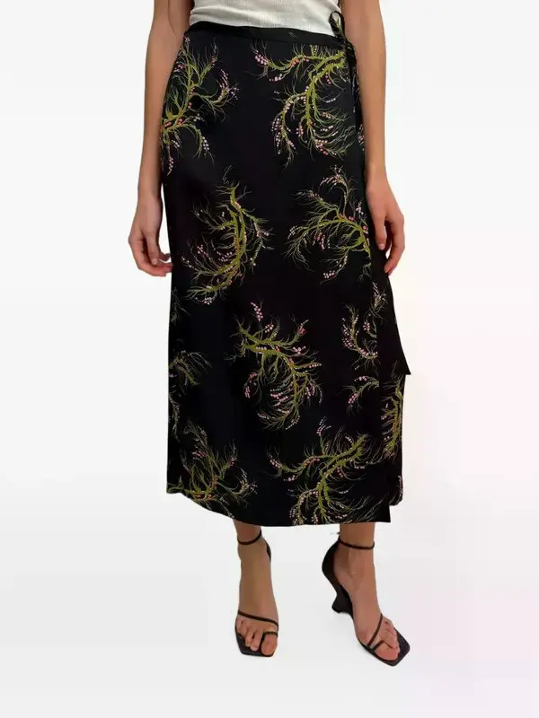 Rodebjer Verona Floral-print Wrap Midi Skirt