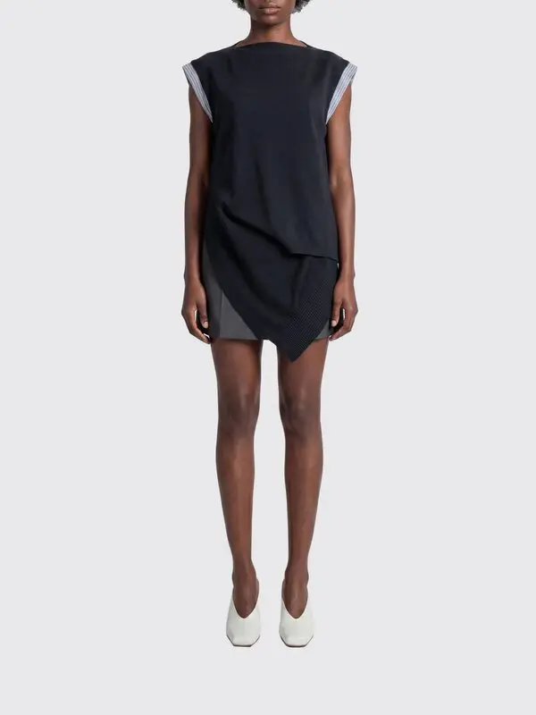 Sacai Asymmetric Cotton Blend Dress