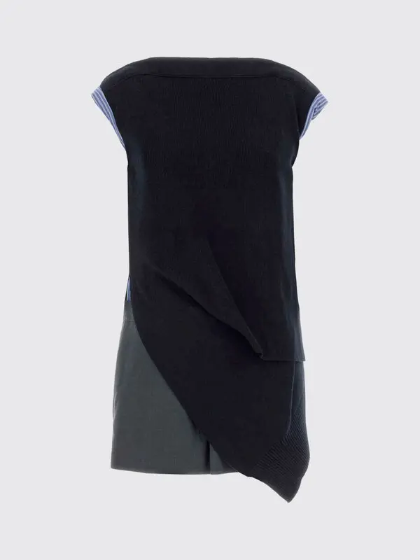 Sacai Asymmetric Cotton Blend Dress
