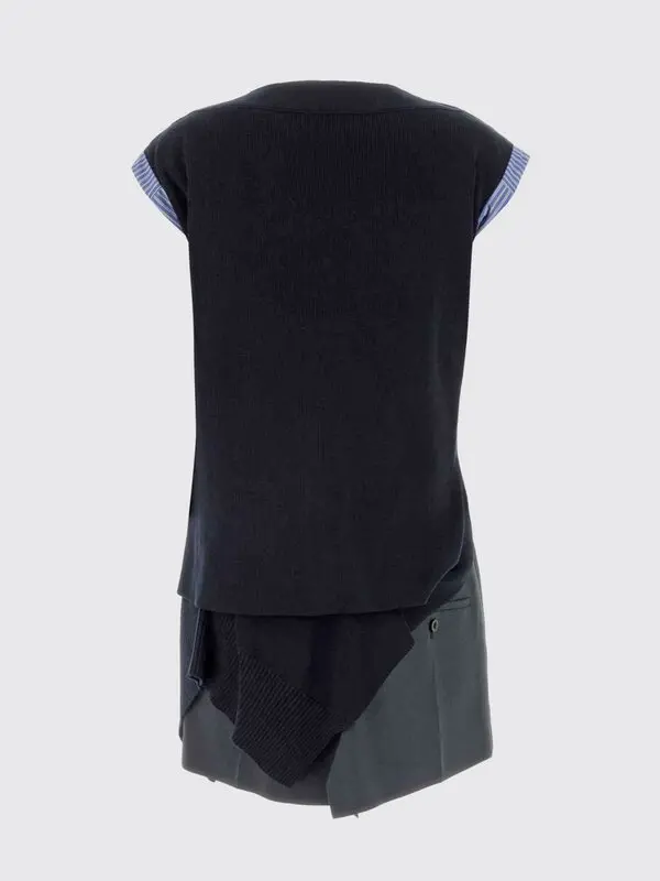 Sacai Asymmetric Cotton Blend Dress