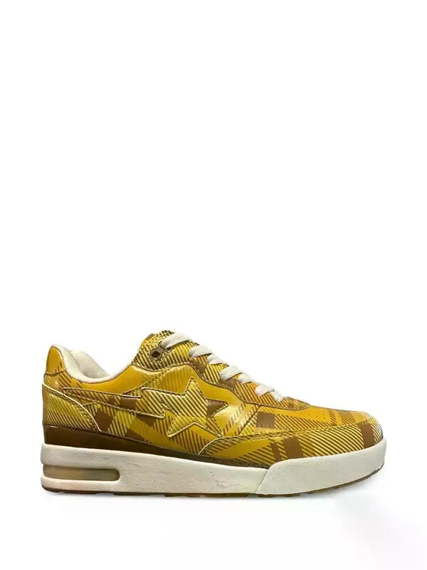 A BATHING APE Road Sta Check-print Sneakers