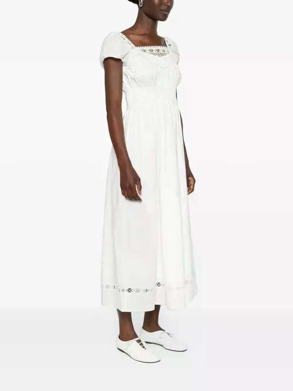 Posse Veda Crochet-trim Midi Dress
