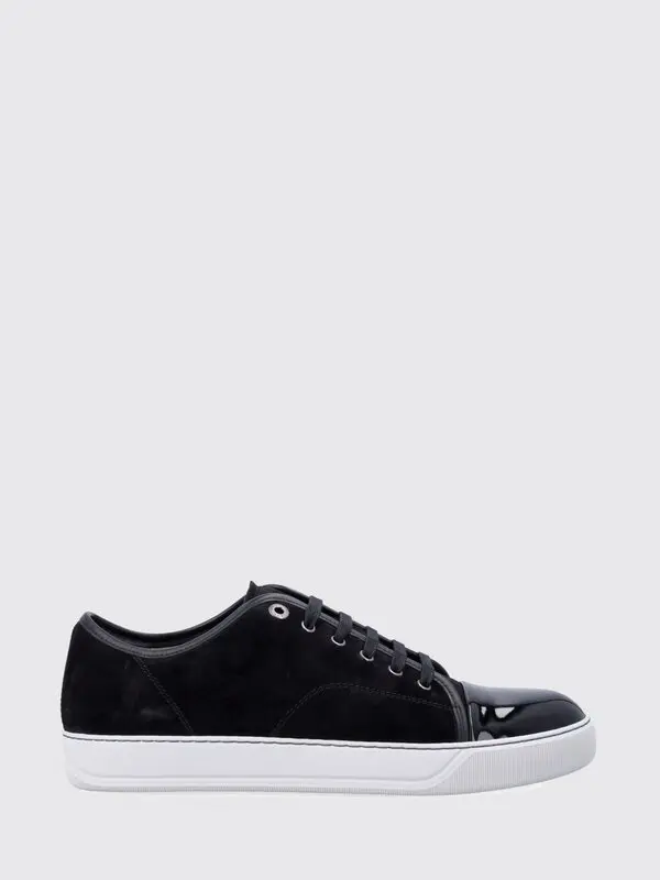 LANVIN Dbb1 Suede Calf Leather Sneakers With Patent Leather Toe-cap