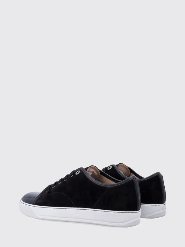 LANVIN Dbb1 Suede Calf Leather Sneakers With Patent Leather Toe-cap
