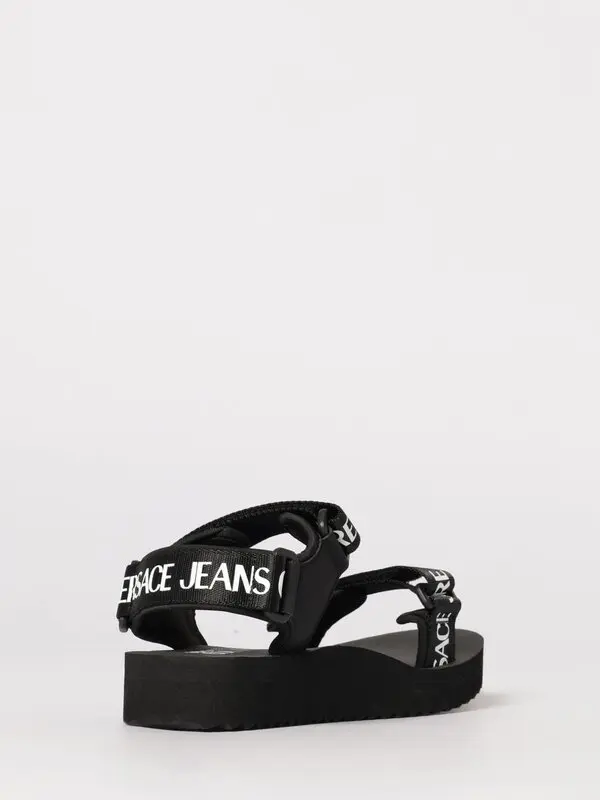 Versace Fabric Sandals With Printed Logo
