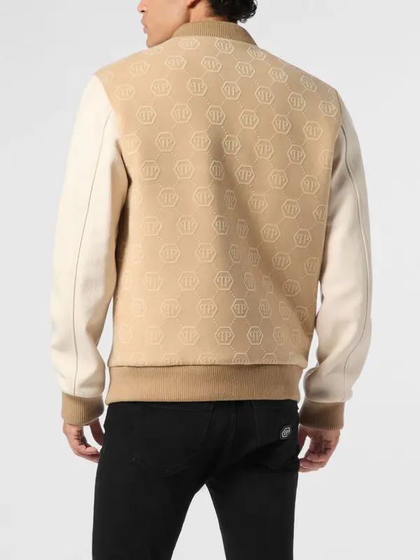 Philipp Plein Pp Monogram Varsity Bomber Jacket