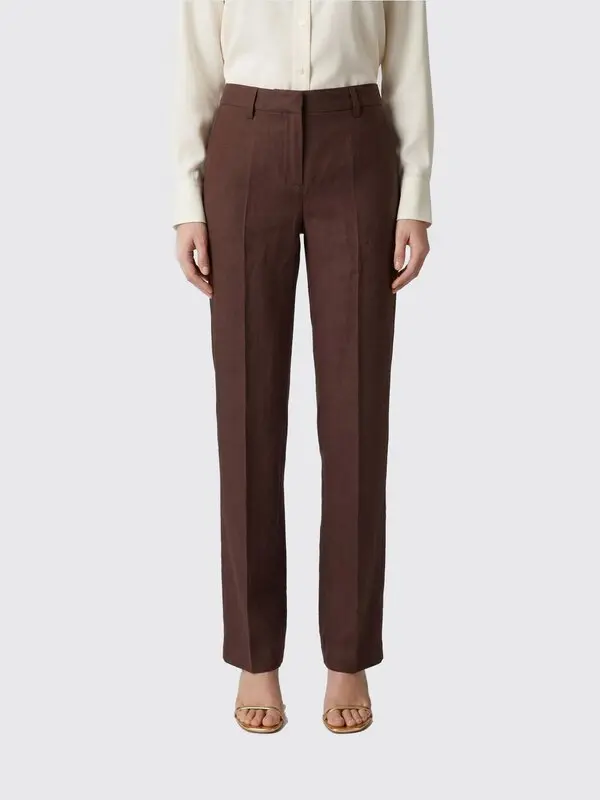 ERMANNO FIRENZE Linen Straight Fit Trousers