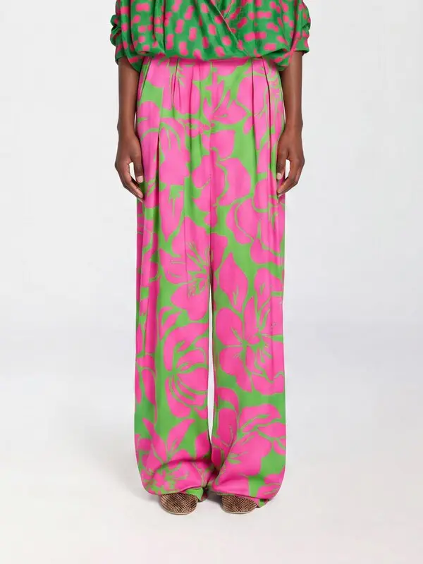 Dries Van Noten High-waisted Floral Print Palazzo Pants