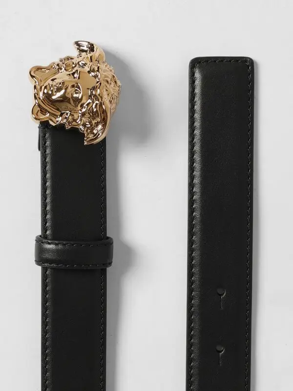 Versace Medusa Buckle Leather Belt