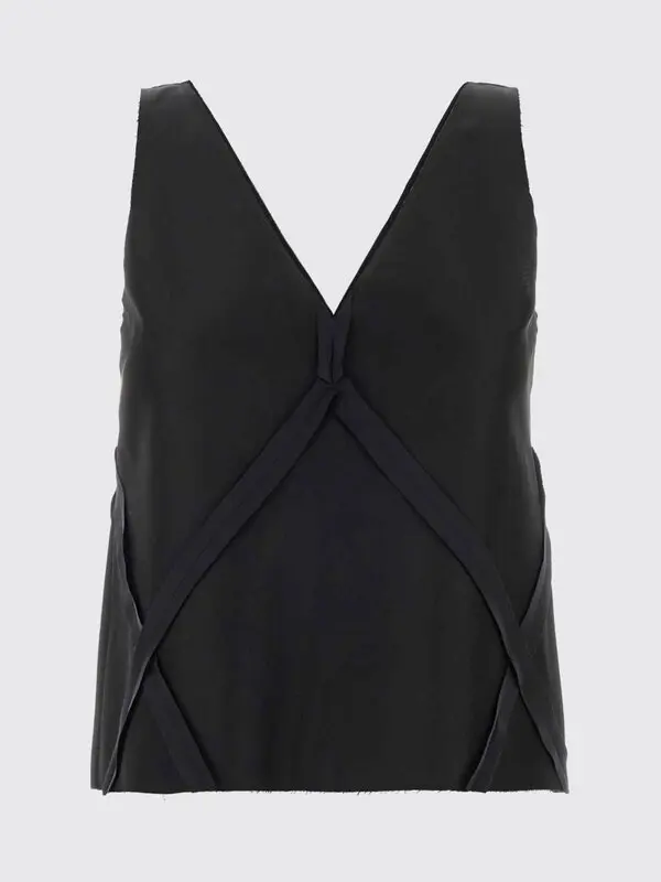 MAISON MARGIELA V-neck Sleeveless Top In Acetate And Cupro