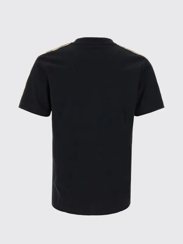 Burberry Cotton Crewneck T-shirt With Side Bands And Equestrian Knight Logo