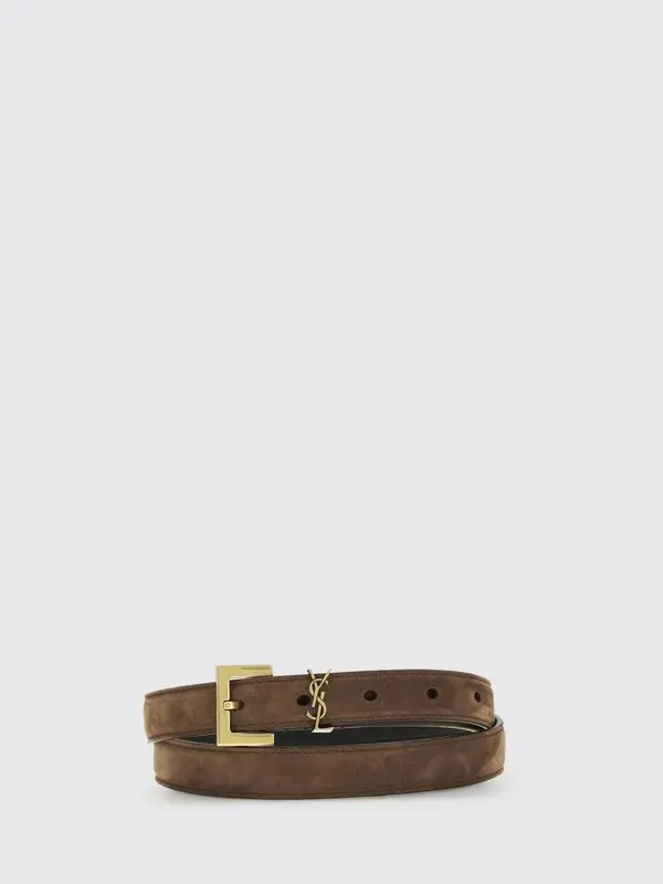 Saint Laurent Cassandre Suede Belt