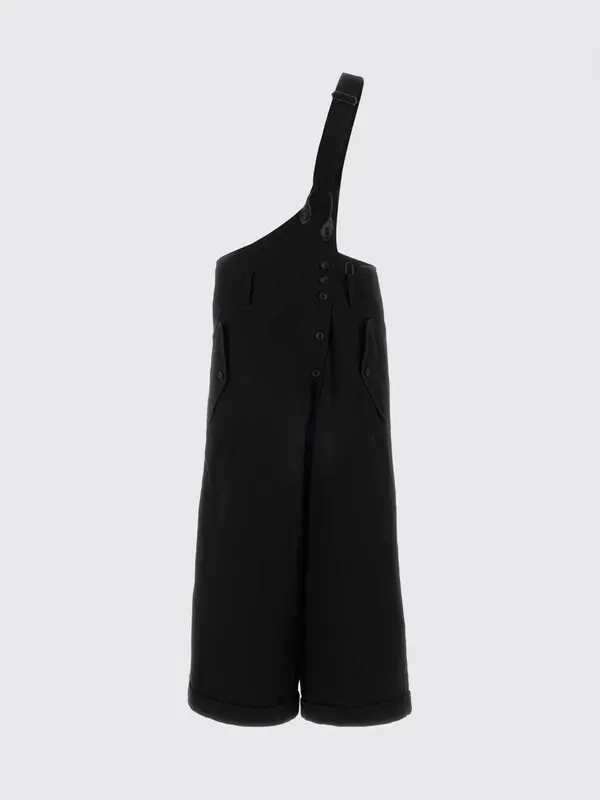 Y’s One-shoulder Cotton And Linen-blend Jumpsuit With Cargo Pockets And Asymmetrical Neckline