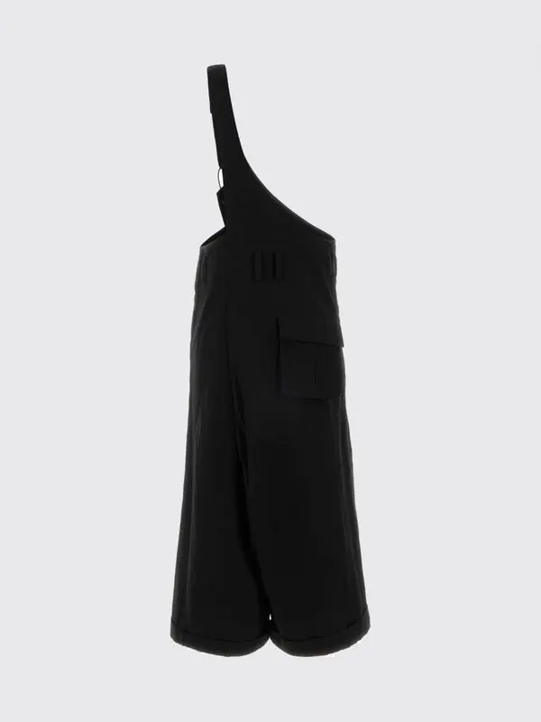 Y’s One-shoulder Cotton And Linen-blend Jumpsuit With Cargo Pockets And Asymmetrical Neckline
