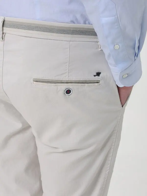 MASON'S Cotton And Wool Blend Chino Trousers
