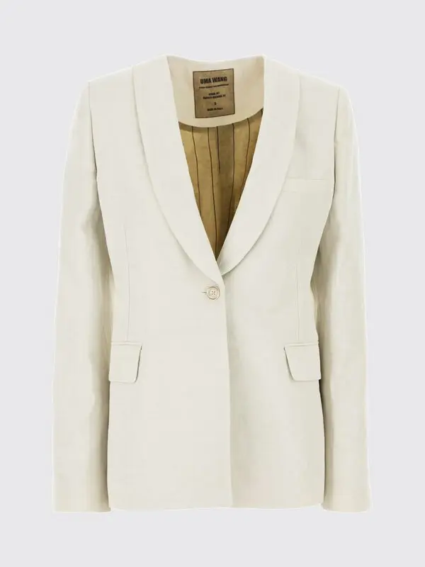 UMA WANG Single-breasted Linen Blend Blazer