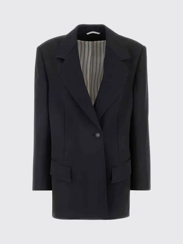 Attico Single-breasted Virgin Wool Blazer