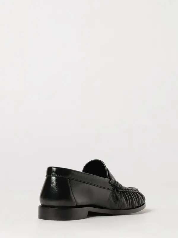 Saint Laurent Le Loafer Penny Loafers In Smooth Lambskin With Monogram - Black