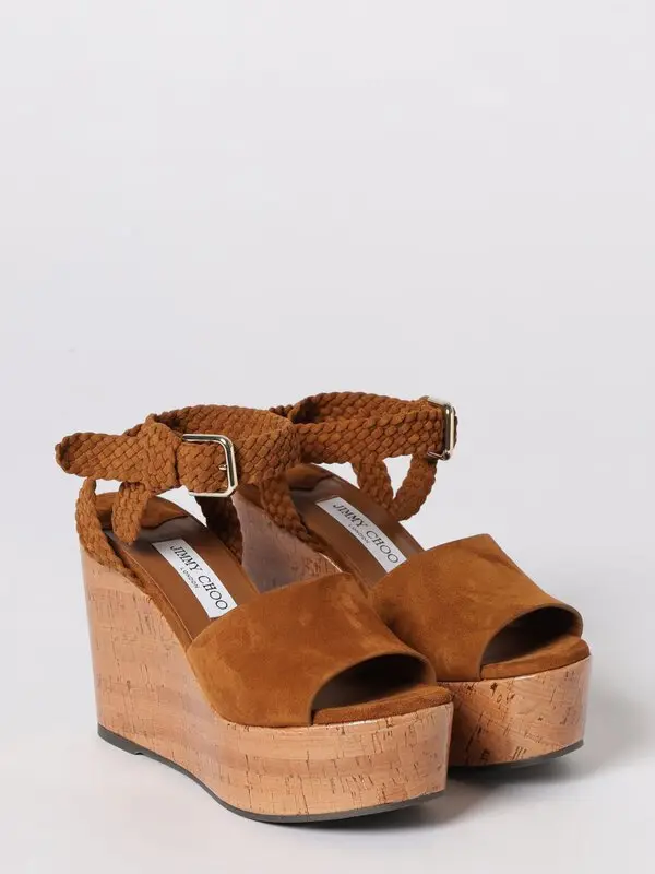 JIMMY CHOO Jori Suede Wedge Sandal