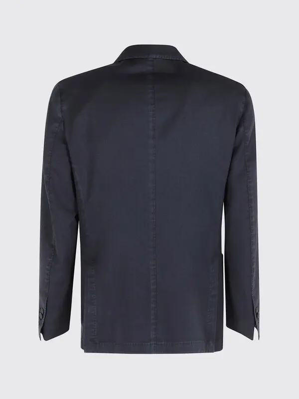 SANTANIELLO Virgin Wool Single-breasted Blazer