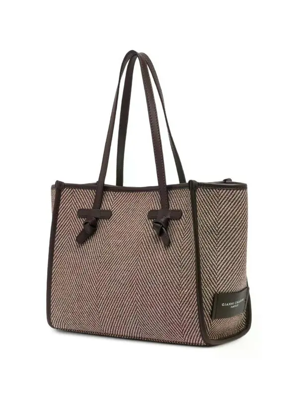 GIANNI CHIARINI Marcella Herringbone-weave Tote Bag