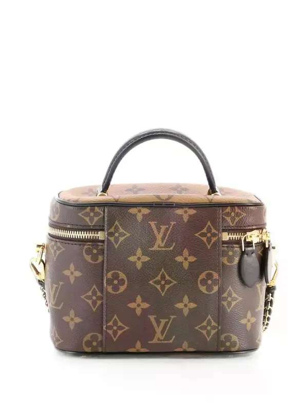 LOUIS VUITTON Vanity Handbag Reverse Monogram Canvas Pm Satchel - Brown