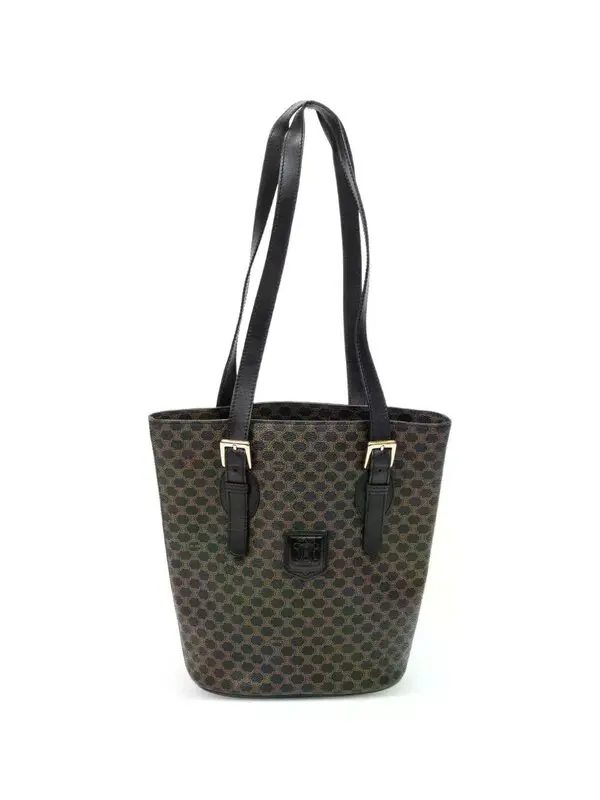 Celine Macadam Buckle Tote Bag - Black