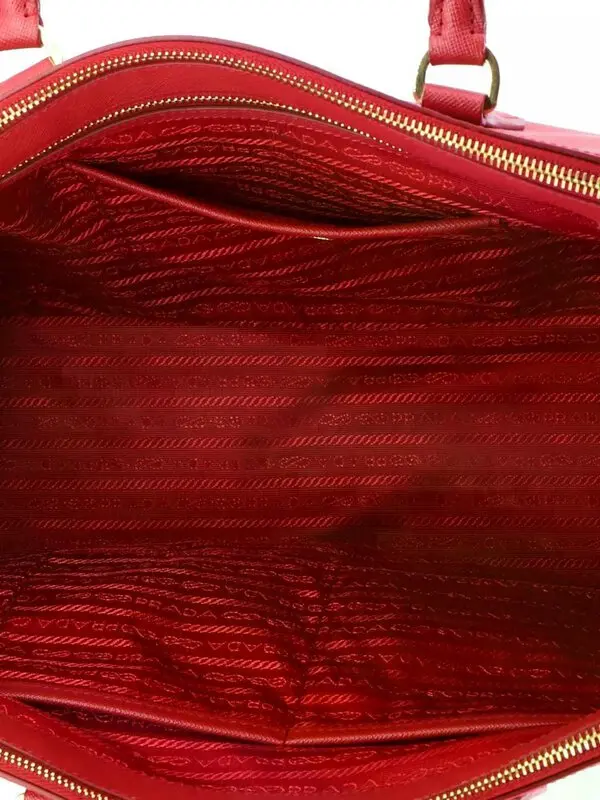 Prada Double Zip Lux Saffiano Leather Large Tote Bag