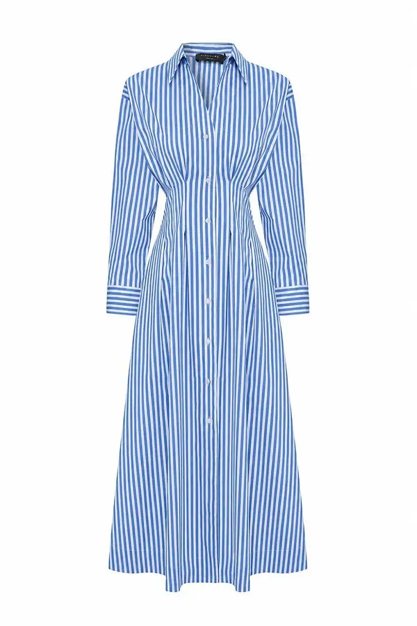 EXQUISE Sutton Collar Midi Dress