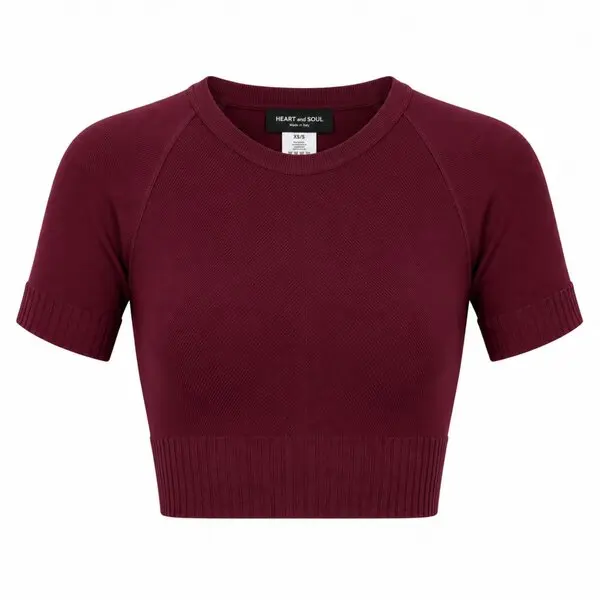 HEART AND SOUL Amarena Cross Activewear Crop Top - Red
