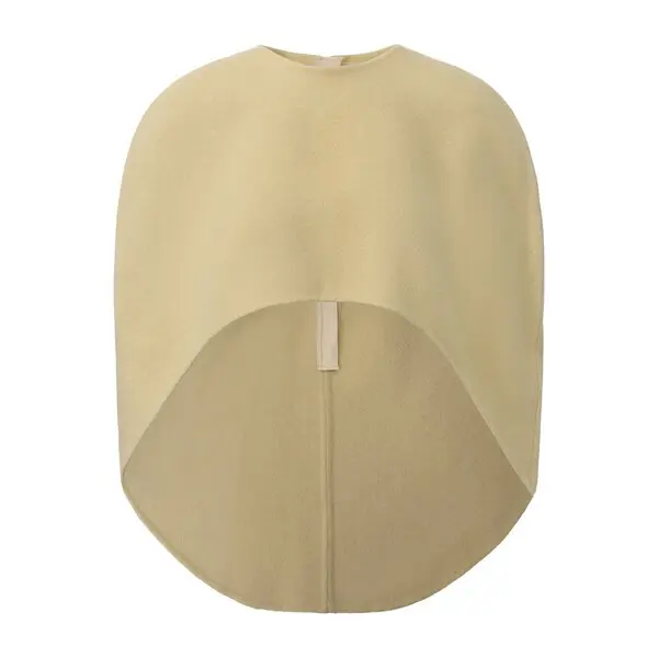 FRONT ROW SHOP Opera Double-faced Wool Cape Top Butter - Yellow