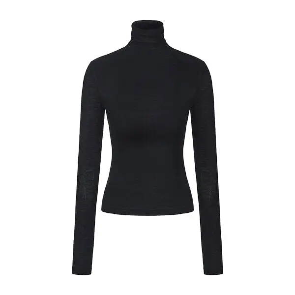 FRONT ROW SHOP Open-back Wool Jersey Top