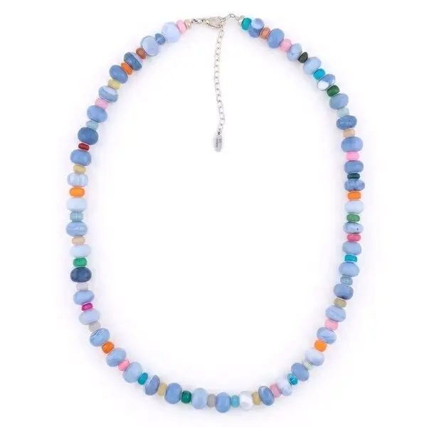 Kris Nations Oregon Blue Opal & African Opal Beaded Necklace - Gold