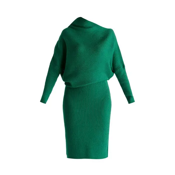 PAISIE Draped Knitted Dress