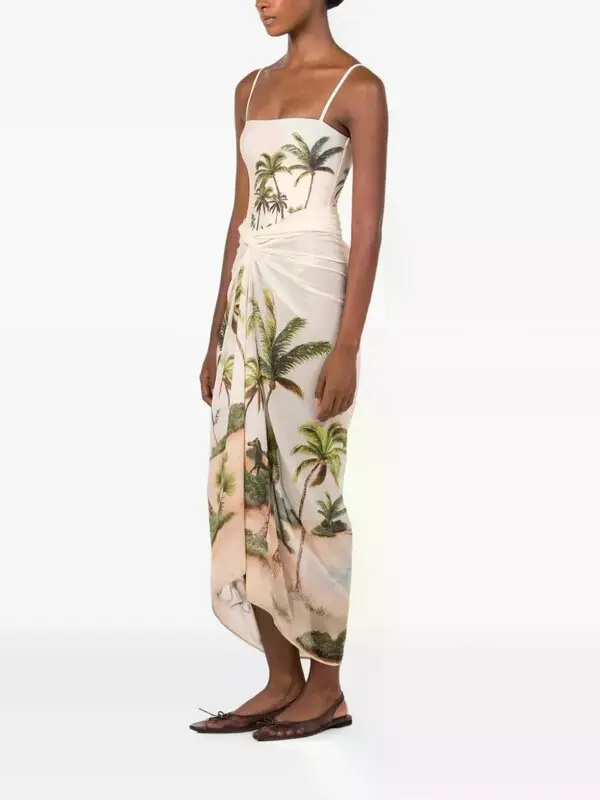Agua Bendita Lavanda Arena Printed Pareo