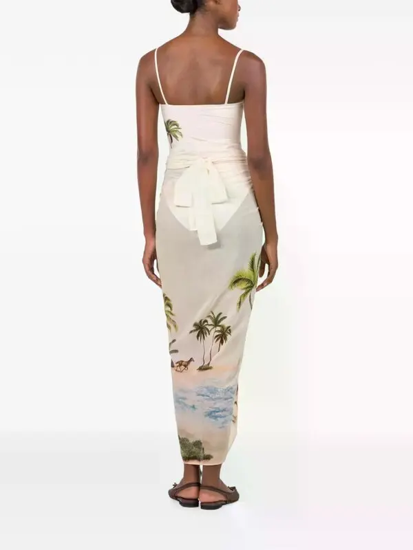 Agua Bendita Lavanda Arena Printed Pareo