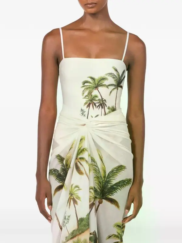 Agua Bendita Lavanda Arena Printed Pareo