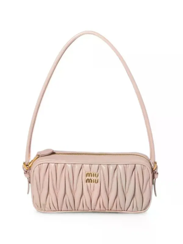 Miu Miu Matelassé Nappa Leather Pouch - Pink
