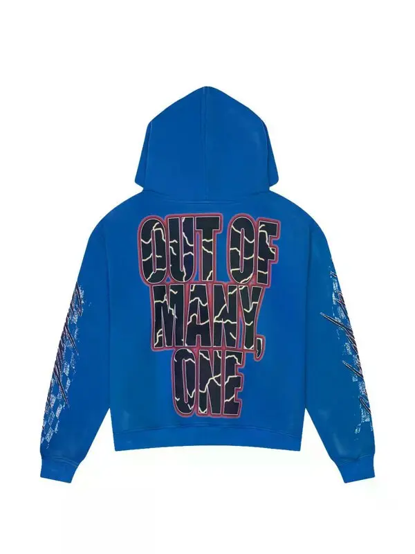 GODSPEED Podium Dreams Graphic-print Hoodie - Blue
