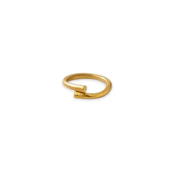 ORIAKU STUDIO Kere Ring Plated Minimalist Band Handcrafted In Senegal West Africa - Gold