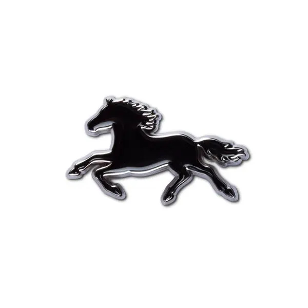 MAKE HEADS TURN Enamel Pin Running Horse - Black