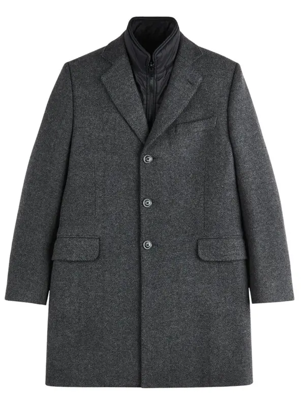 FAY Herringbone-pattern Double Coat